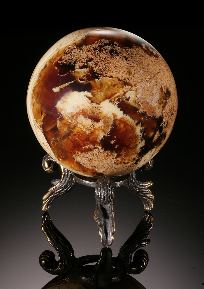 Sumatran Blue Amber Sphere (with stand) for sale – Daves Rock Shop